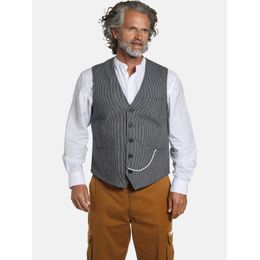 Funktionsweste Jan Vanderstorm "Weste TORVIND", Herren, Gr. 56, blau (blau gestreift), Obermaterial: 100% Baumwolle CO., comfort fit normal, Westen Funktionsweste, mit Nadelstreifenmuster