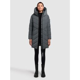 Steppmantel Khujo "DARKA2", Damen, Gr. XS, foam gr&uuml;n, 100% Polyester, unifarben, regular fit ca. Mitte Oberschenkel, eingesetzt elastischer Bund, M&auml;ntel Steppmantel