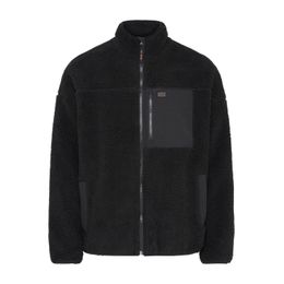 !Solid Pl&uuml;schjacke SOLID "Pl&uuml;schjacke SDMcwalther", Herren, Gr. L, schwarz (true schwarz), Obermaterial: 100% Polyester PES., Jacken
