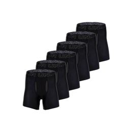 Boxershorts Under Armour "Boxershort UA PERFORMANCE TECH - SOLID 6 IN 6PK 6er Pack", Herren, Gr. 5XL, schwarz, Obermaterial: 90% Polyester Pol. recyc.. 10% Elasthan EL., Unterhosen