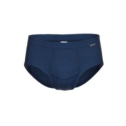 Slip Ammann "Slip Jeans Slip 1er Pack", Herren, Gr. M, blau (dunkelblau), Obermaterial: 75% Baumwolle CO. 25% Polyester PES., Unterhosen Slip