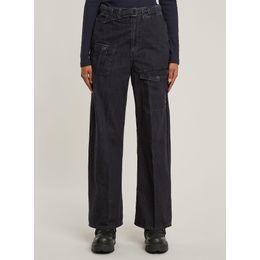 G-Star Raw 5-Pocket-Jeans G-STAR "Belted Cargo Loose Jeans", Damen, Gr. 27, L&auml;nge 28, worn in nighttime sky, Obermaterial: 100% Baumwolle, Jeans 5-Pocket-Jeans