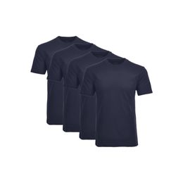 Unterhemd Ragman "T-Shirt 4er Pack", Herren, Gr. S, N-Gr, blau (dunkelblau), Obermaterial: 100% Baumwolle CO., Unterhemden Unterhemd
