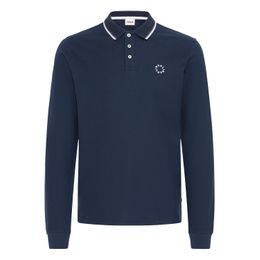 !Solid Langarm-Poloshirt SOLID "Langarm-Poloshirt SDHangor", Herren, Gr. M, blau (insignia blau), Obermaterial: 60% Baumwolle CO. 40% Polyester PES., Shirts