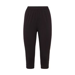 Leggings GOLDNER "Bequeme Capri-Leggings", Damen, Gr. 52, N-Gr, schwarz, Obermaterial: 95% Baumwolle CO. 5% Elasthan EL., Hosen Leggings