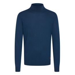 Rollkragenpullover Blend "Rollkragenpullover BHMWEDAT", Herren, Gr. L, blau (marineblaus), Obermaterial: 78% Viskose CV. 22% Polyester PES., Pullover Rollkragenpullover