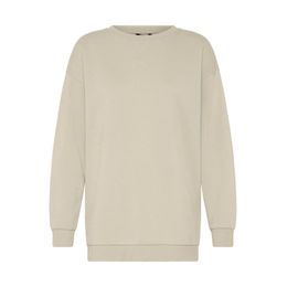 Rundhalspullover oxmo "Rundhalspullover OXHillary", Damen, Gr. S, beige (oyster), Obermaterial: 80% Polyester PES. 20% Baumwolle CO., Pullover Rundhalspullover