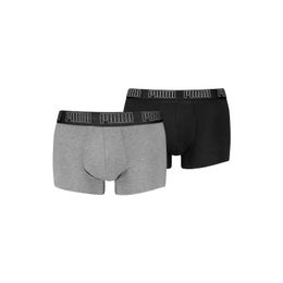 Boxershorts Puma "Boxershort 2er Pack", Herren, Gr. M, schwarz (schwarz, grau), Obermaterial: 95% Baumwolle CO. 5% Elasthan EL., Unterhosen