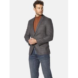 Sakko Babista "Sakko BIETASTO", Herren, Gr. 50, grau (grau kariert), Obermaterial: 60% Wolle mw. 40% Polyester COOLMAX PES(Coolmax)., Sakkos Sakko