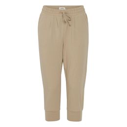 Caprihose oxmo "Caprihose OXOdda", Damen, Gr. XXL, N-Gr, beige (dune), Obermaterial: 95% Baumwolle CO. 5% Elasthan EL., Hosen Caprihose