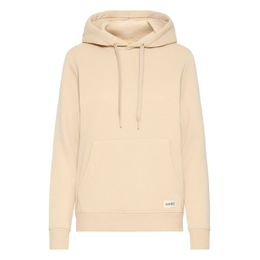 Kapuzenpullover oxmo "Hoodie OXKaren", Damen, Gr. XXL, beige (oyster), Obermaterial: 80% Baumwolle CO. 20% Polyester PES., Pullover Kapuzenpullover