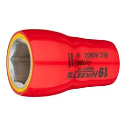 Hazet Steckschl&uuml;ssel-Einsatz Sechskant 880KV-19 Vierkant hohl 10 mm (3/8 Zoll) Au&szlig;en-Sechskant-Tractionsprofil 19 mm)