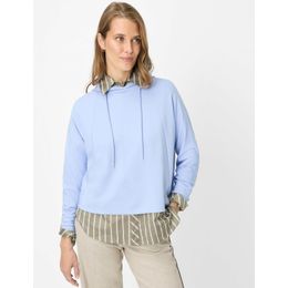 Sweatshirt Brax "Style BECA L", Damen, Gr. 42, hellblau, 70% Viskose, 25% Polyester, 5% Elasthan, Sweatshirts Sweatshirt