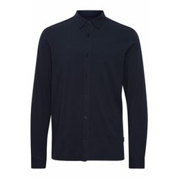 Langarmhemd INDICODE "Langarmhemd IDPlaton", Herren, Gr. S, N-Gr, blau (navy), Obermaterial: 95% Baumwolle CO. 5% Elasthan EL., Hemden