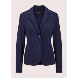 Madeleine Mode Jerseyblazer MADELEINE "Blazer Jersey-Blazer", Damen, Gr. 40, blau (nachtblau), Obermaterial: 50% Polyamid PA. 45% Viskose CV. 5% Elasthan EL., Modern, normal, Blazer
