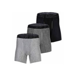 Boxershorts Under Armour "Boxershort UA PERFORMANCE TECH - SOLID 6 IN 3PK 3er Pack", Herren, Gr. 4XL, bunt (schwarz, grau), Obermaterial: 90% Polyester Pol. recyc.. 10% Elasthan EL., Unterhosen