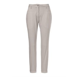 Madeleine Mode Chinohose MADELEINE "Hose Chino-Hose mit Bundfalten", Damen, Gr. 22, N + K Gr, blau (kitt), Obermaterial: 98% Baumwolle CO (CMIA). 2% Elasthan EL., Hosen Chinohose