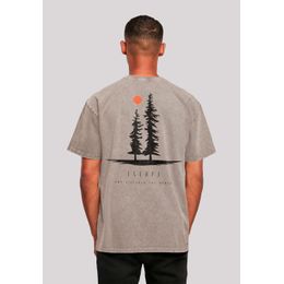 T-Shirt F4NT4STIC "Oversize Escape Discover the World Pinetree", Herren, Gr. L, asphalt, Obermaterial: 100% Baumwolle, oversize, Rundhals, ohne B&uuml;ndchen, Shirts T-Shirt, Discover the World