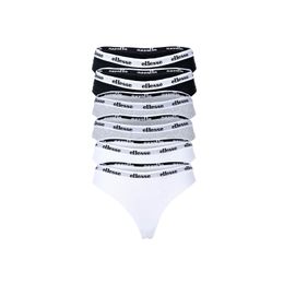String Ellesse "String HILLAR 6er Pack", Damen, Gr. M, bunt (schwarz, wei&szlig;, grau), Obermaterial: 95% Baumwolle CO. 5% Elasthan EL., Unterhosen String
