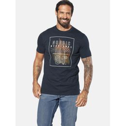 T-Shirt Jan Vanderstorm "T-Shirt KNUTVIK", Herren, Gr. XXL, blau (dunkelblau), Obermaterial: 60% Baumwolle CO. 40% Polyester COOLMAX PES(Coolmax)., Shirts T-Shirt