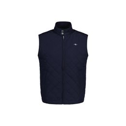 Steppweste Gant "Steppweste QUILTED WINDCHEATER VEST", Herren, Gr. 4XL, blau, Obermaterial: 100% Polyester PES., comfort fit normal, Westen Steppweste