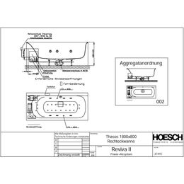 Hoesch Whirlwanne Thasos Rechteck 1800x800 3741E.010305002