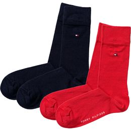 Tommy Hilfiger Socken M&auml;dchen Gr&ouml;&szlig;e 35/38 blau / hellrot