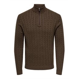 Only & Sons Only & Sons Pullover 'ONSLoui' Herren Gr&ouml;&szlig;e S schoko