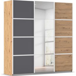 Kleiderschrank Rauch "Schwebet&uuml;renschrank OTTO&acute;s Choice Garderobe Schrank TOP ANGEBOT Avola", beige (eiche artisan, graumetallic, leisten wei&szlig;), B:203cm H:229cm T:62cm, Holzwerkstoff, Schr&auml;nke, Kleiderschrank, mit eleganten Zierleisten in Chrom, Schwarz oder Wei&szlig; MADE IN GERMANY