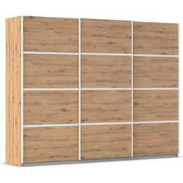 Kleiderschrank Rauch "Schwebet&uuml;renschrank OTTO&acute;s Choice Garderobe Schrank TOP ANGEBOT Avola", braun (eiche artisan, leisten wei&szlig;), B:271cm H:229cm T:62cm, Holzwerkstoff, Schr&auml;nke, Kleiderschrank, mit eleganten Zierleisten in Chrom, Schwarz oder Wei&szlig; MADE IN GERMANY