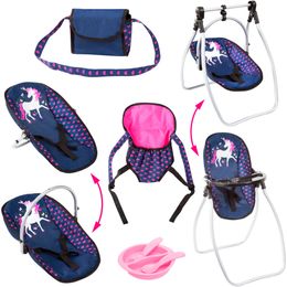 Puppen Accessoires-Set BAYER "Vario blau/pink", bunt (blau, pink), Puppenausstattungen, KinderB:35cm H:63,5cm L:48cm T:48cm, mit multifunktionalem Sitz, B:35cm H:63,5cm L:48cm T:48cm