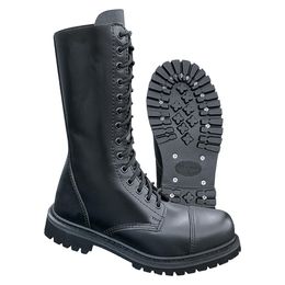 Stiefel Brandit "Brandit Accessoires 14 Eyes Phantom Boots", Herren, Gr. 46, schwarz, unifarben, Schuhe Stiefel