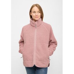 Fleecejacke Derbe "Kuschelby", Damen, Gr. 46, coral blush, Obermaterial: 100% Polyester, relaxed fit, Raglan&auml;rmel normaler Saum, Jacken Fleecejacke, Kuschelige Fleece Jacke