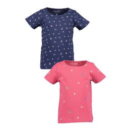 Blue Seven M&auml;dchen T-Shirt "Blue Seven 2er Pack M&auml;dchen T-Shirts bedruckt"m001, multipack 1, Gr. 134, 100% Baumwolle, Shirts