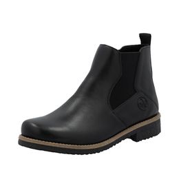 Chelseaboots Rieker, Damen, Gr. 41, schwarz, Lederimitat, Basic, Schuhe Chelseaboots, Stiefelette, Schlupfboots, Stretcheinsatz, mit Innenrei&szlig;verschluss, Topseller