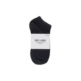 Only & Sons Freizeitsocken ONLY & SONS "ONSBASIC SNEAKER SOCK 5 PACK NOOS", Herren, Gr. 39/42, schwarz pack:schwarz, schwarz, schwarz, schwarz, Baumwollmischung, unifarben, Socken, Baumwollmischung