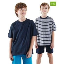 Denokids 2er-Set: Shirts in Dunkelblau/ Grau - 62% | Gr&ouml;&szlig;e 104 | Kinder-oberteile