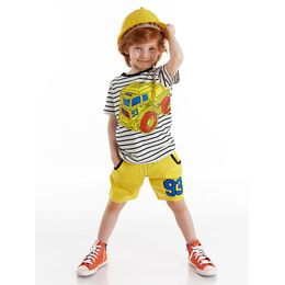 Denokids 2tlg. Outfit "93 Truck" in Wei&szlig;/ Gelb - 68% | Gr&ouml;&szlig;e 116 | Kinder-oberteile