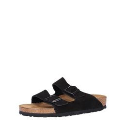 Birkenstock Leder-Pantoletten "Arizona" in Schwarz - Weite S - 10% | Gr&ouml;&szlig;e 39 | Damen-pantoletten