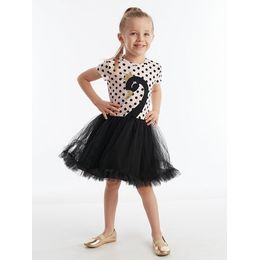 Denokids Kleid "Black Swan" in Rosa/ Schwarz - 70% | Gr&ouml;&szlig;e 98 | Kinderkleider