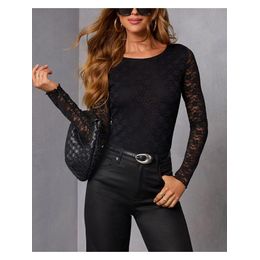 Milan Kiss Longsleeve in Schwarz - 61% | Gr&ouml;&szlig;e XL | Damen-tops
