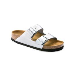 Birkenstock Pantoletten "Arizona" in Silber - Weite S - 10% | Gr&ouml;&szlig;e 41 | Damen-pantoletten