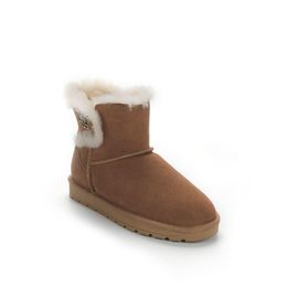 Gooce Leder-Winterboots "Gabriela" in Hellbraun - 58% | Gr&ouml;&szlig;e 38 | Damen-stiefel