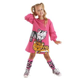 Denokids Kleid "Leopard Zebra" in Pink - 66% | Gr&ouml;&szlig;e 104 | Kinderkleider