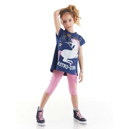Denokids 2tlg. Outfit "Astrocorn" in Blau/ Rosa - 69% | Gr&ouml;&szlig;e 104 | Kinder-oberteile