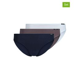 Skiny 3er-Set: Slips in Dunkelblau/ Anthrazit/ Wei&szlig; - 30% | Gr&ouml;&szlig;e 40 | Damen-unterteile