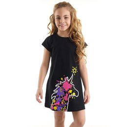 Denokids Kleid "Unicorn Splash" in Schwarz - 65% | Gr&ouml;&szlig;e 122 | Kinderkleider