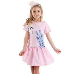Denokids Kleid "Funny Cats" in Rosa - 69% | Gr&ouml;&szlig;e 110 | Kinderkleider