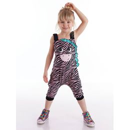 Denokids Jumpsuit "Zebra" in Rosa/ Schwarz - 71% | Gr&ouml;&szlig;e 122 | Kinderhosen