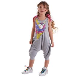 Denokids Jumpsuit "Unicone" in Grau - 67% | Gr&ouml;&szlig;e 128 | Kinderhosen